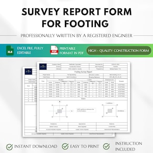 Footing Foundation Survey Report Form, Geodetic Engineer's Form ...