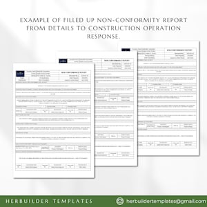 Non-conformance Report for Construction, Non-conformity Report, Quality ...