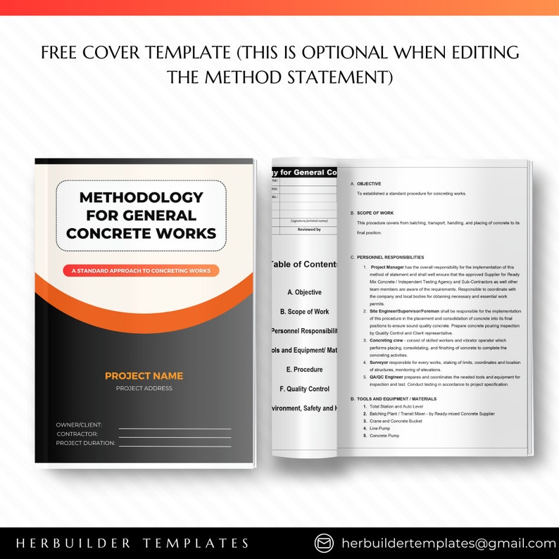 Methodology for General Concrete Works, Concrete Pouring Methodology ...