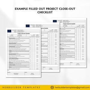 Project Close-out Checklist, Project Completion Form, Certificate of ...