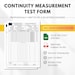 Continuity Test Form, Electrical Testing Template, Testing and ...