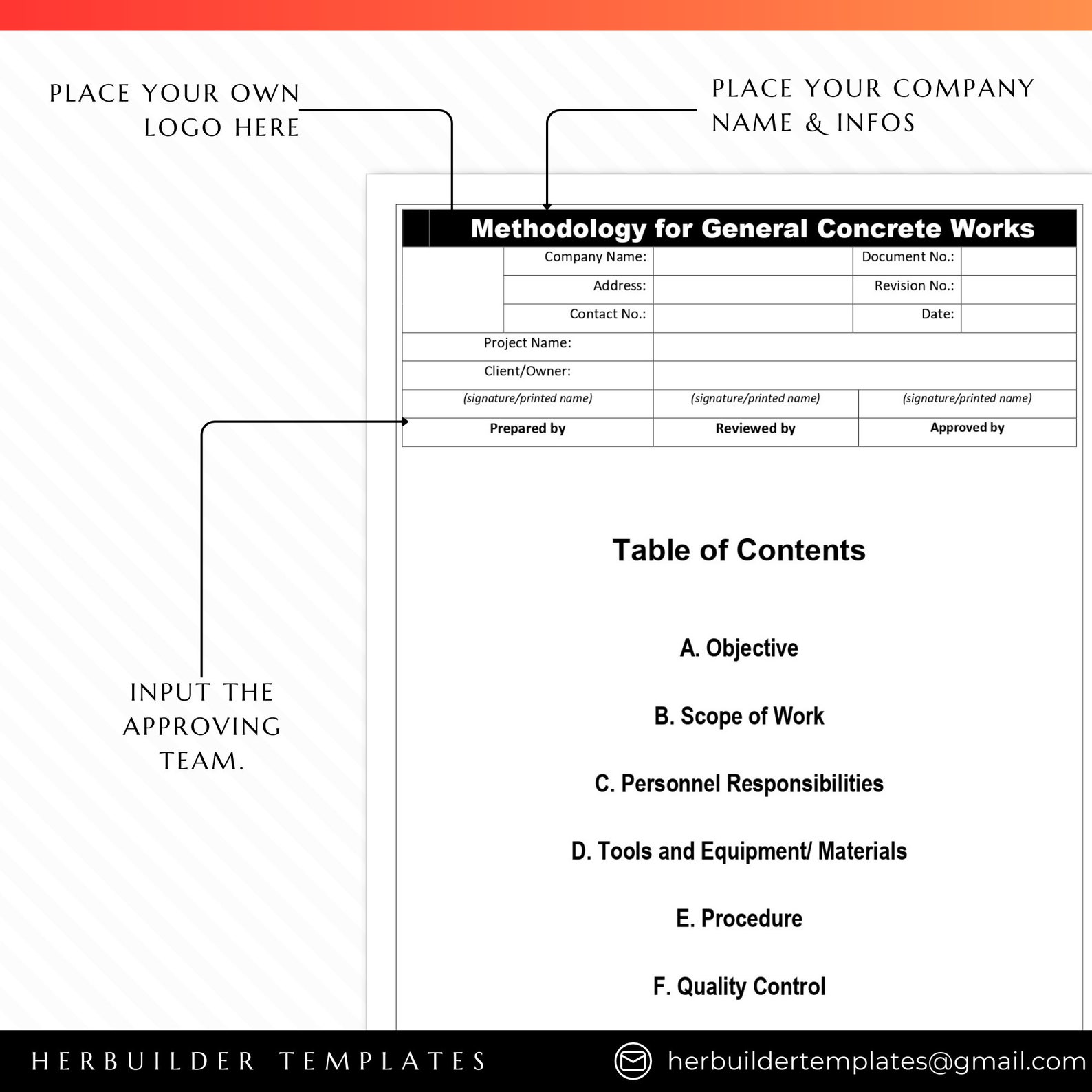 Methodology for General Concrete Works, Concrete Pouring Methodology ...