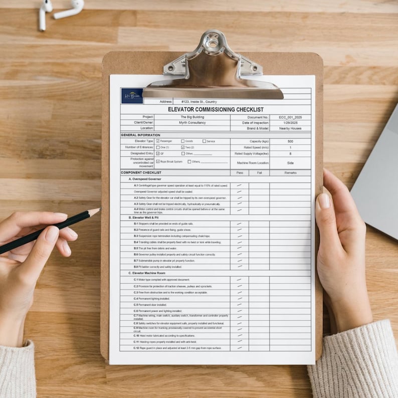 Elevator Commissioning Checklist, Lift Commissioning, Elevator ...