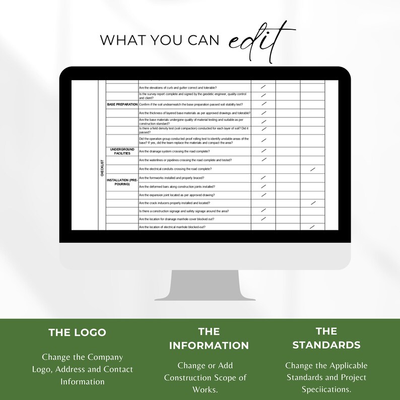 Road Construction Inspection Checklist, Pavement Inspection, Land ...
