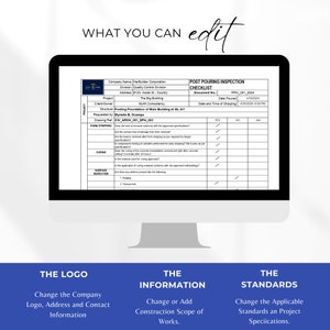 Post Pouring Inspection Checklist, Concrete Pouring Checklist, Quality ...