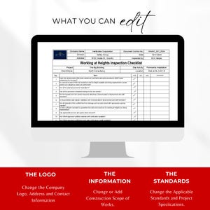 Working at Heights Inspection Checklist for Construction, Safety at ...