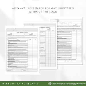 Construction Safety Induction Checklist, Safety Orientation Form ...