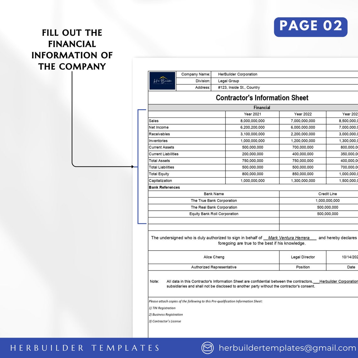 Contractor Information Sheet Form, Contractor Pre-qualification Form ...