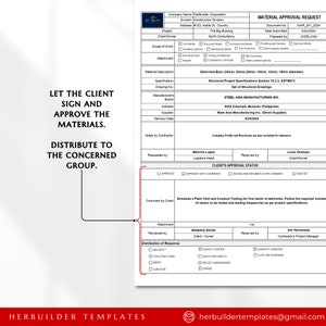 Material Approval Request Form, Construction Material Approval Form ...