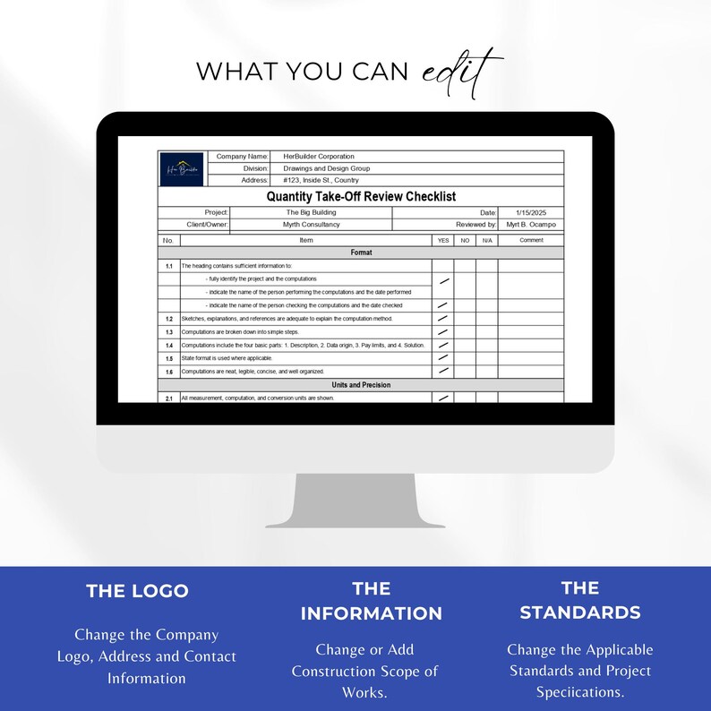 Quantity Take-off Review Checklist, Construction Materials Take-off ...