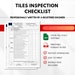 Tiles Inspection Checklist Form, Tiles Installation Inspection, Quality ...