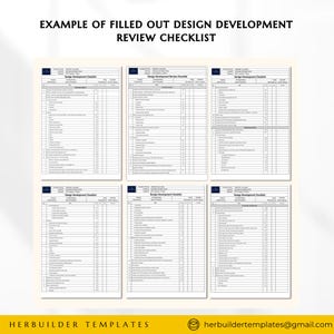 Design Development Review Checklist, Drawing Checklist, Design Progress ...