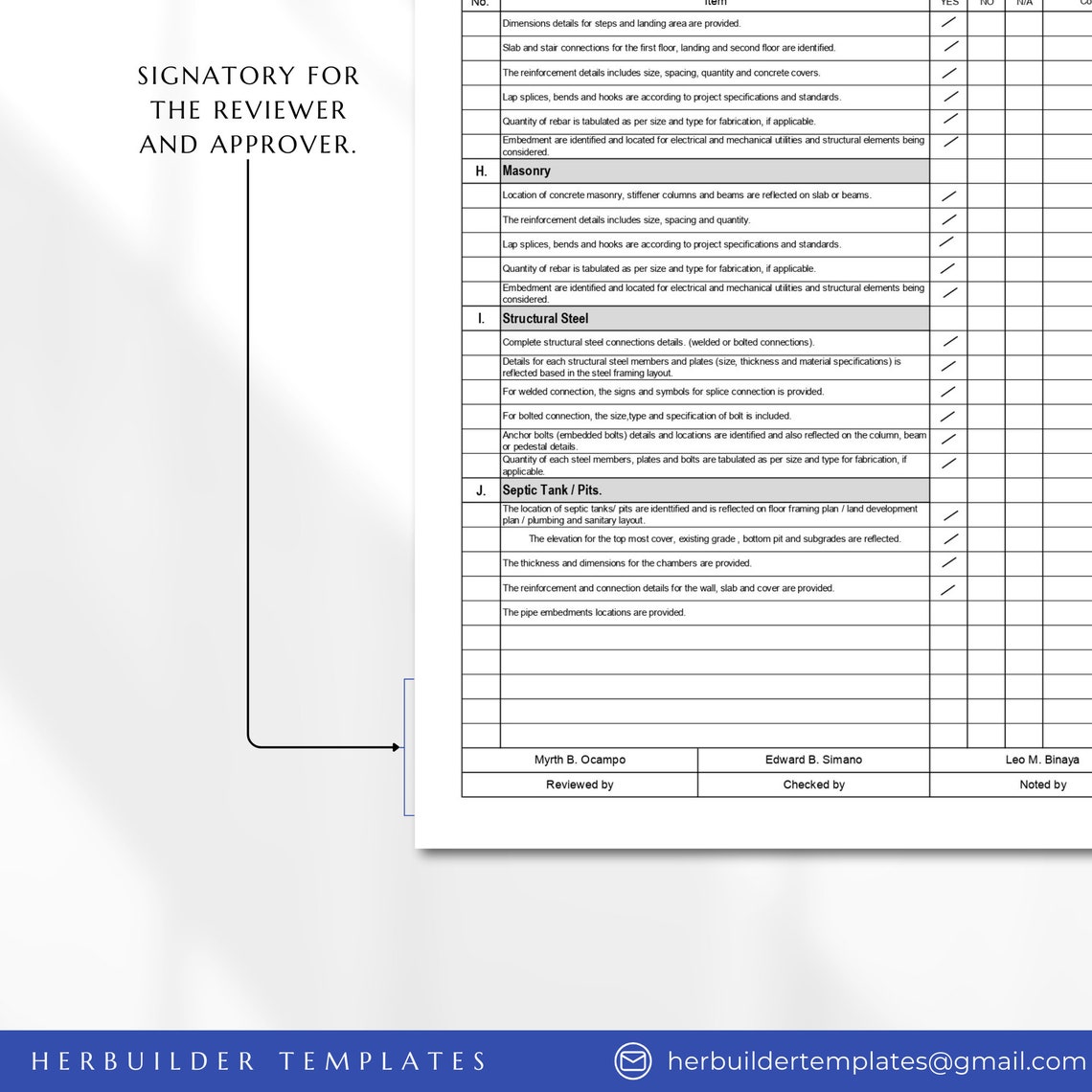 Structural Design Development Checklist, Drawing Checklist, Design ...