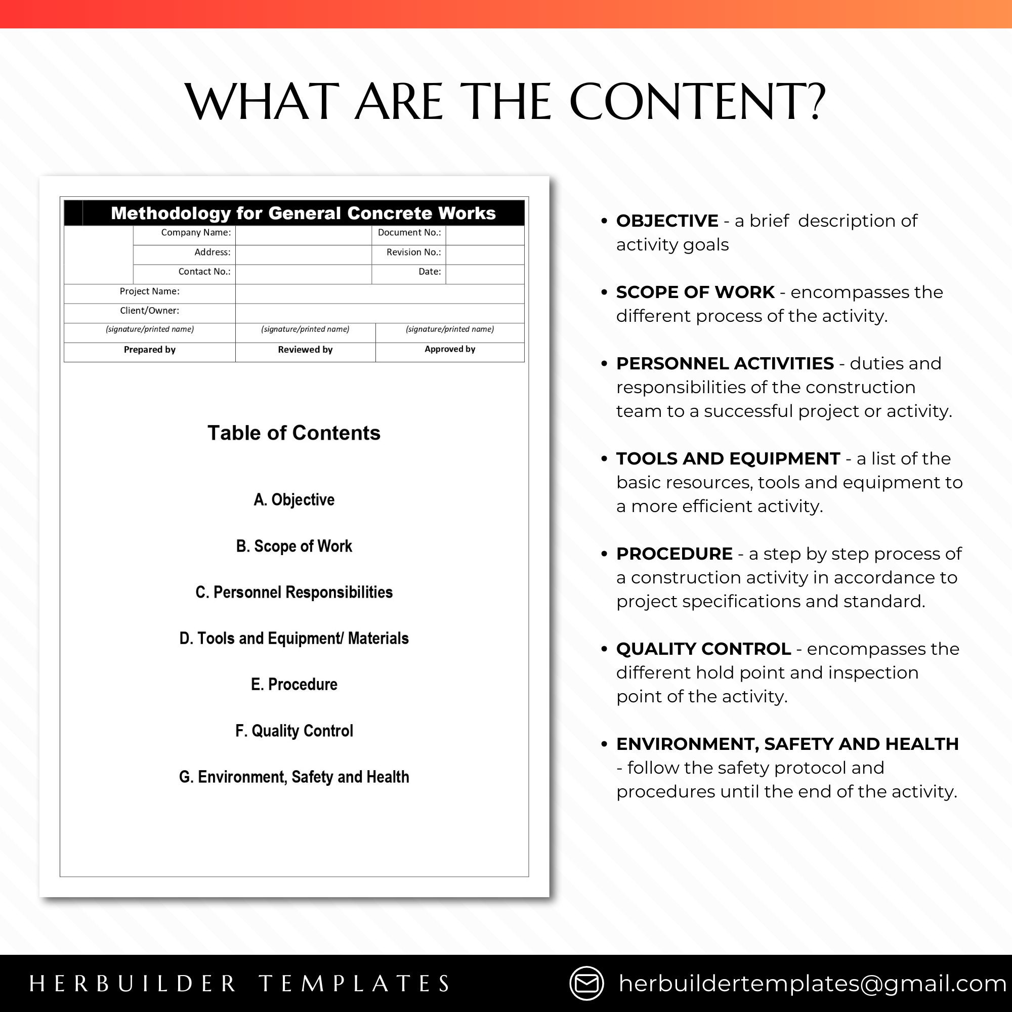 Methodology for General Concrete Works, Concrete Pouring Methodology ...