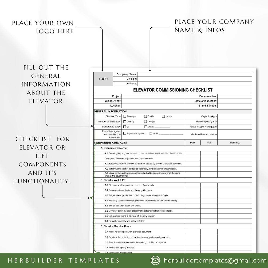 Elevator Commissioning Checklist, Lift Commissioning, Elevator ...