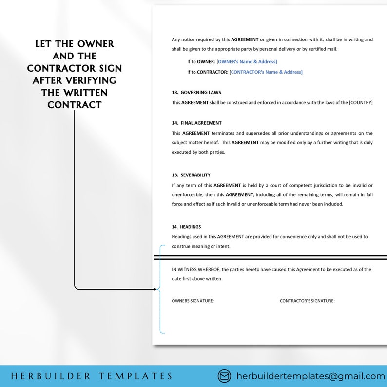 Renovation Services Agreement, House Improvement Contract, Additional ...