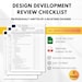 Design Development Review Checklist, Drawing Checklist, Design Progress Checklist, Design ...