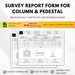 Column and Pedestal Survey Report Form, Geodetic Engineer's Form ...