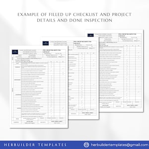 Pre-pouring Inspection Checklist Form, Pre-concreting Checklist ...
