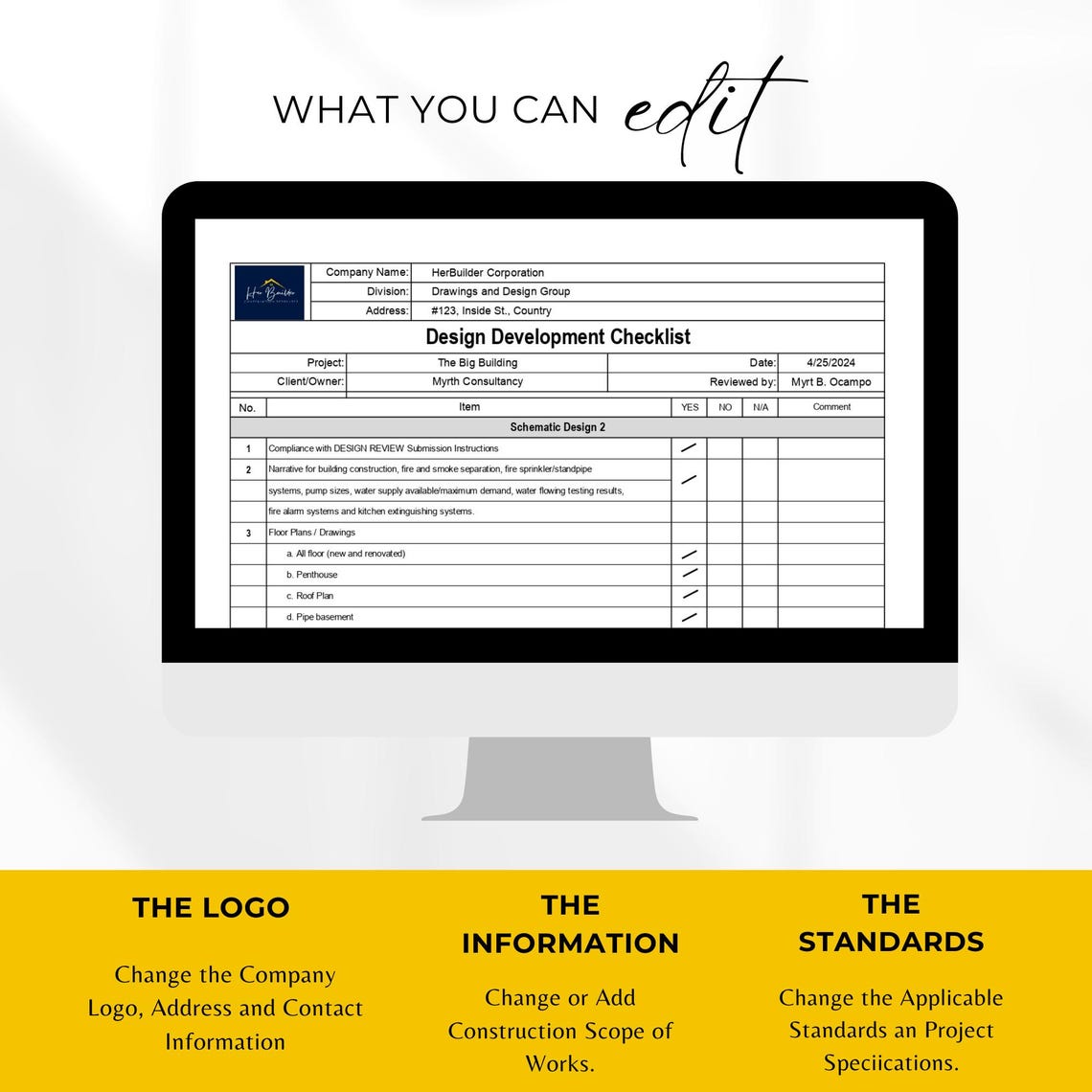 Design Development Review Checklist, Drawing Checklist, Design Progress Checklist, Design ...