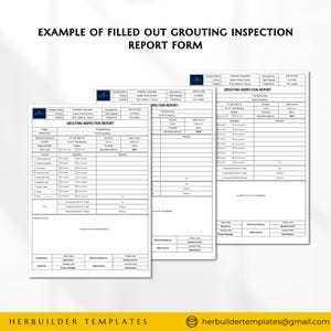 Grouting Inspection Report Form, Steel Structure Grouting, Grouting ...