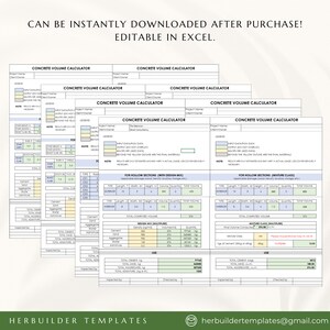 Concrete Estimate Calculator, Project Estimate Template, Construction ...