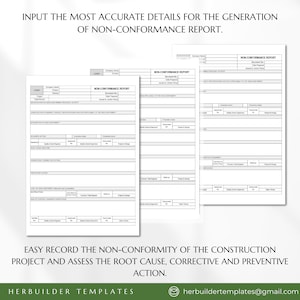 Non-conformance Report for Construction, Non-conformity Report, Quality ...