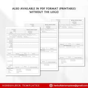 Material Approval Request Form, Construction Material Approval Form ...