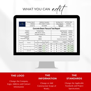 Concrete Beam Flexural Test Report Form, Three-point Loading Test of ...