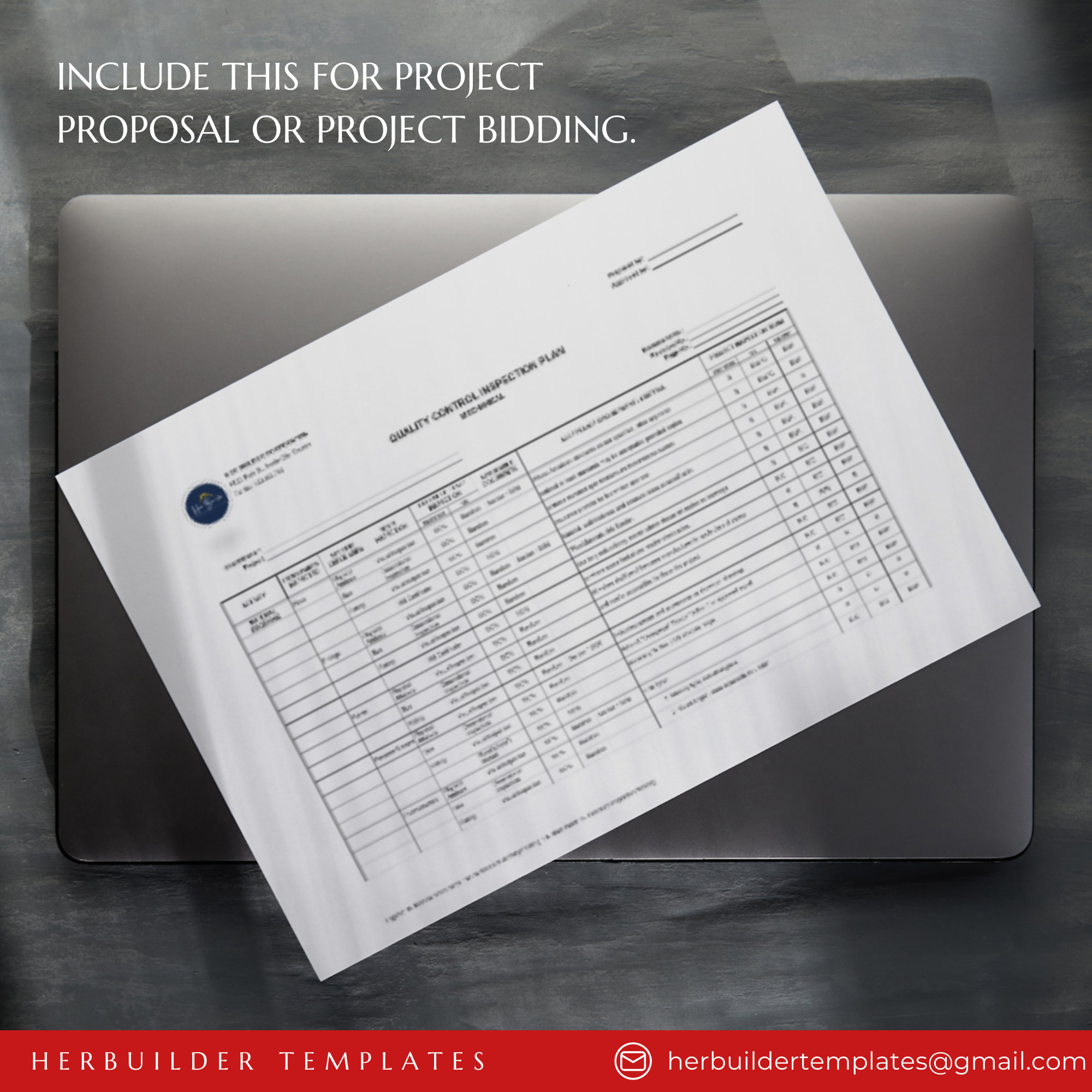 Quality Control Inspection Plan Template for Mechanical Works ...