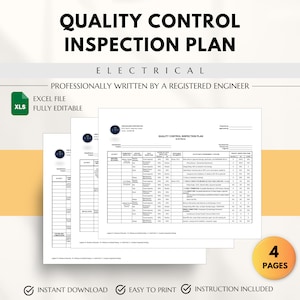 Quality Control Inspection Plan Template for Electrical Works ...
