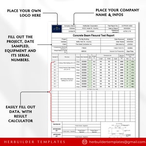 Concrete Beam Flexural Test Report Form, Three-point Loading Test of ...