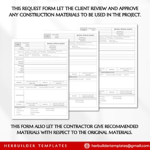 Material Approval Request Form, Construction Material Approval Form, Material Sample Sheet ...