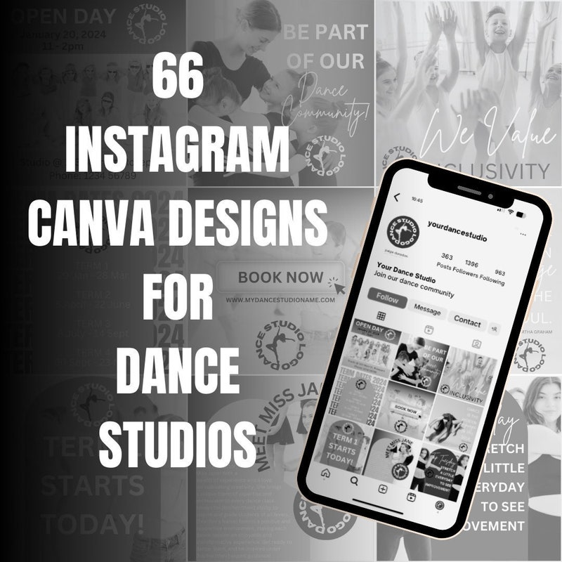Dance Instagram Templates - Etsy
