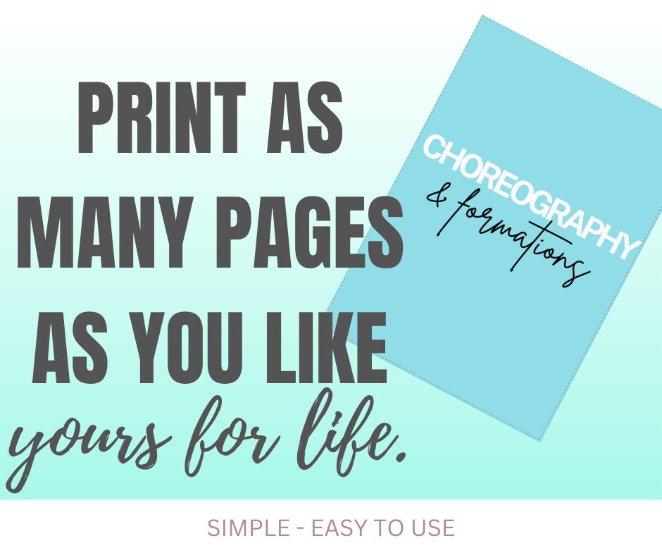 Printable Choreography Planner - Get Your Choreography Organised! - Etsy