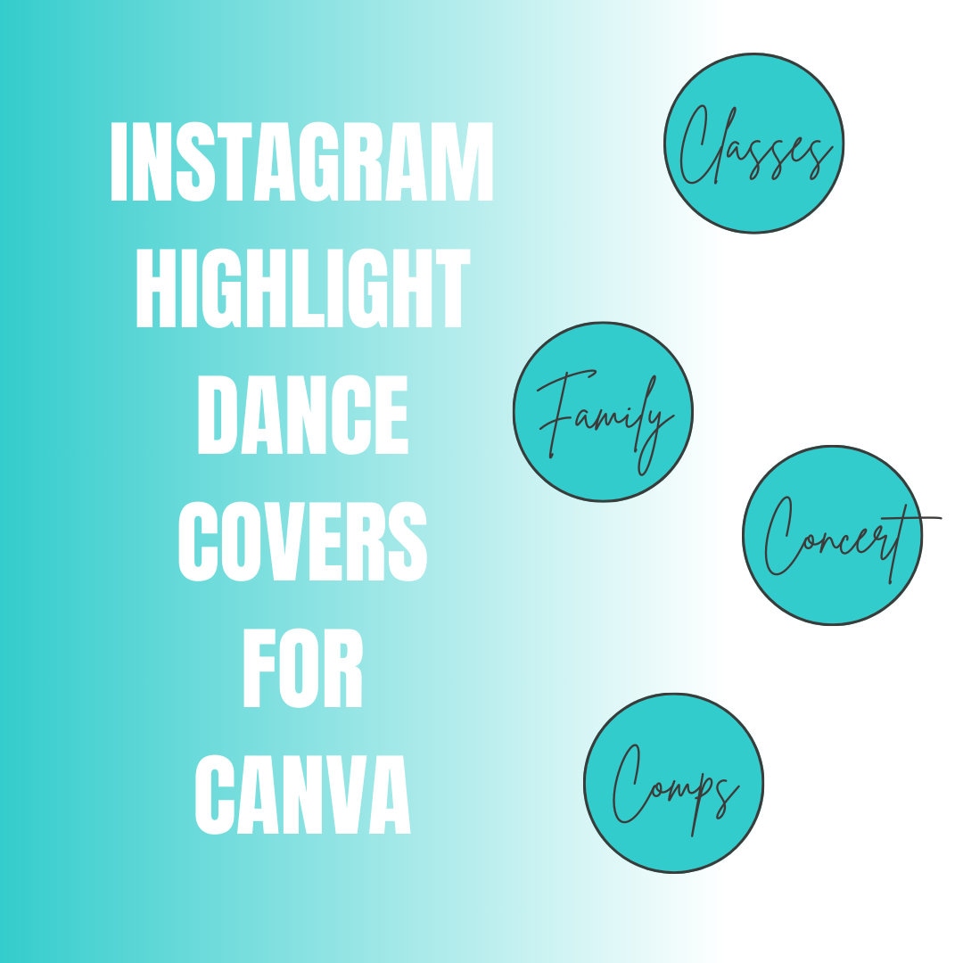 Dance Instagram Highlight Covers – Customizable Canva Template (digital ...