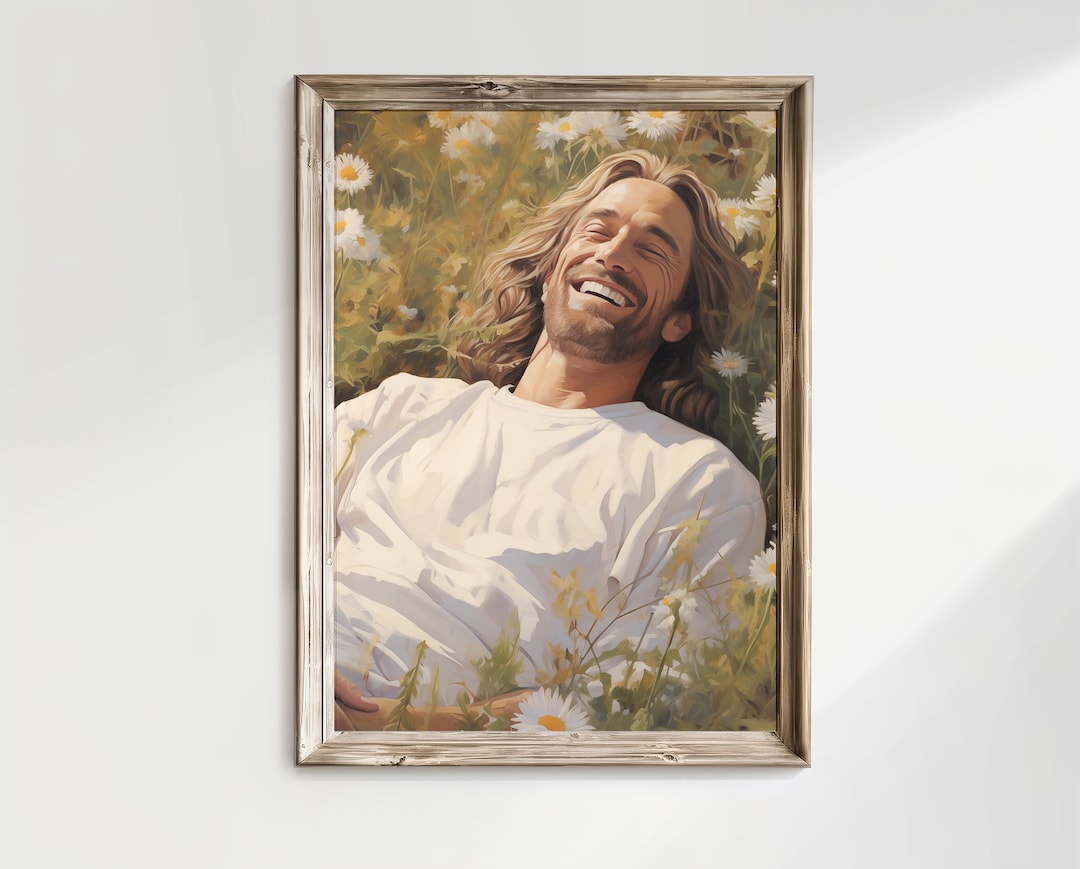Jesus Christ Laughing Jesus Art Digital Download Jesus Painting Jesus ...