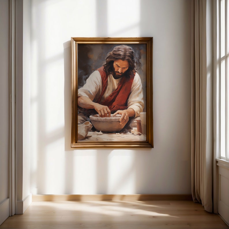 Jesus Christ the Potter Poster Digital Download Wall Art Christian Art ...