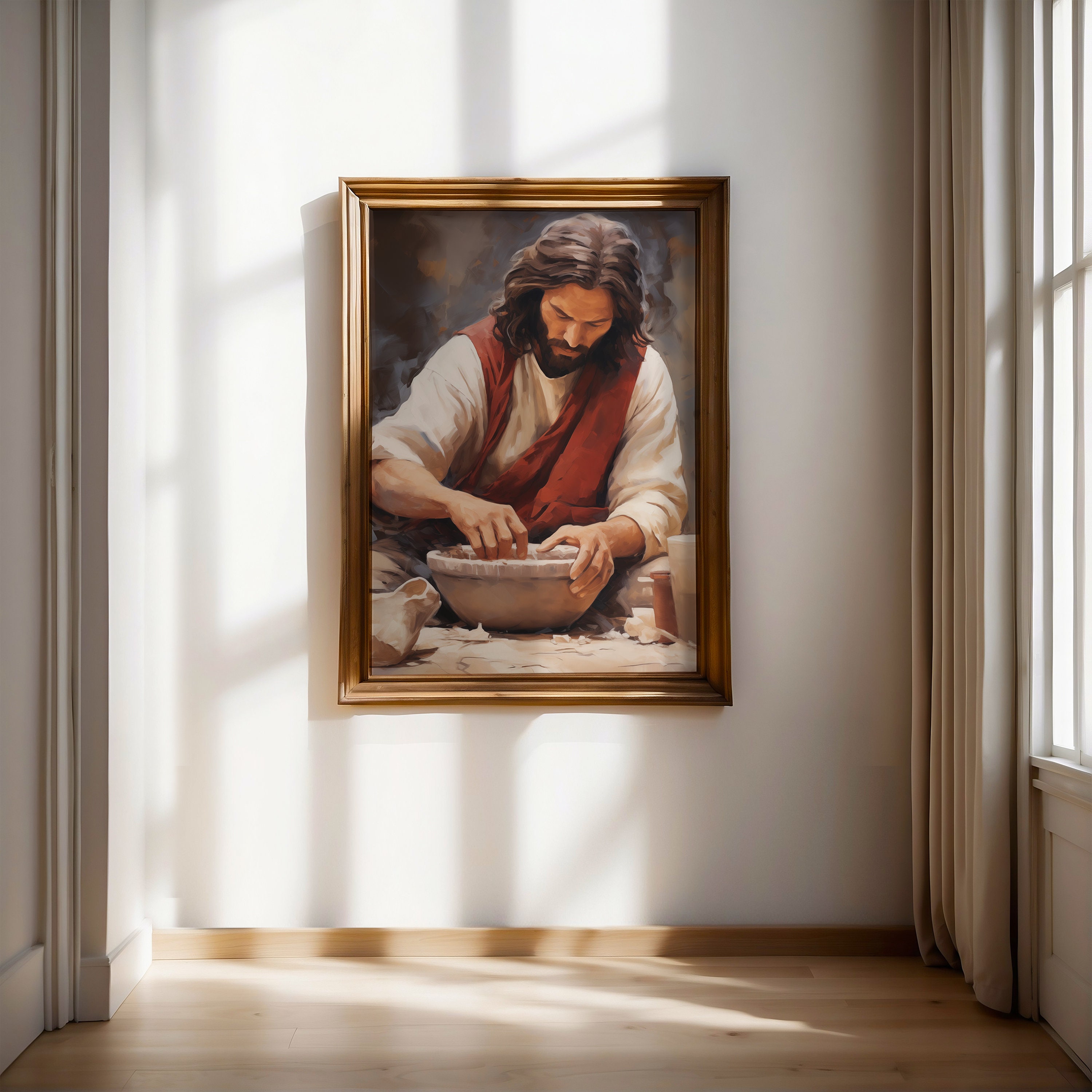 Jesus Christ the Potter Poster Digital Download Wall Art Christian Art ...
