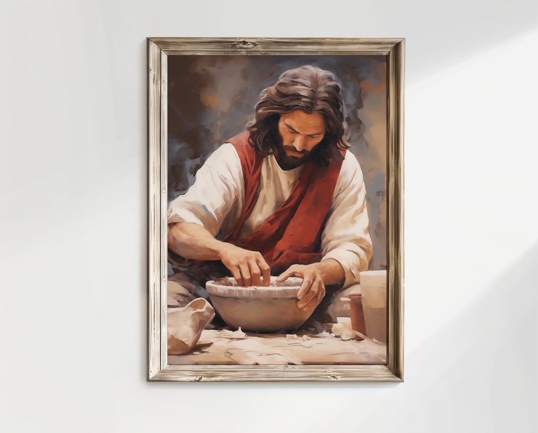 Jesus Christ the Potter Poster Digital Download Wall Art Christian Art ...