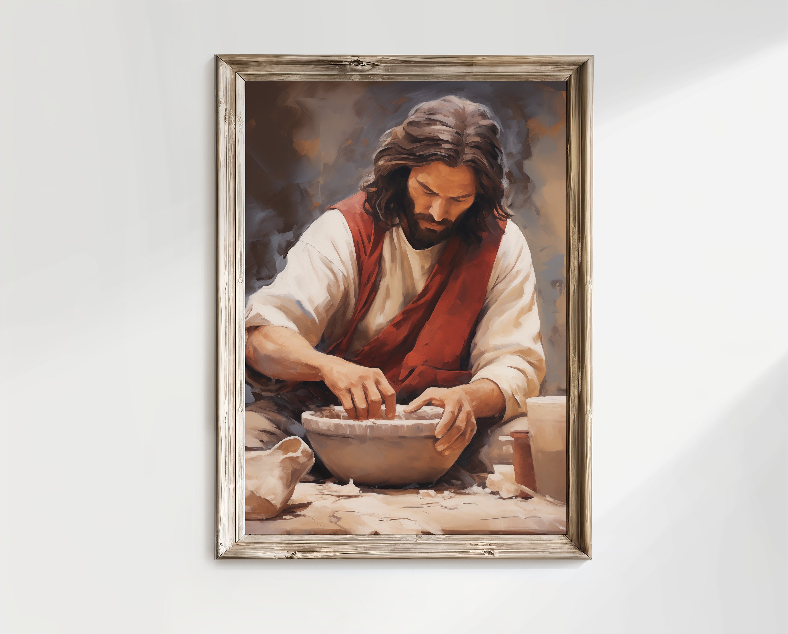 Jesus Christ the Potter Poster Digital Download Wall Art Christian Art ...