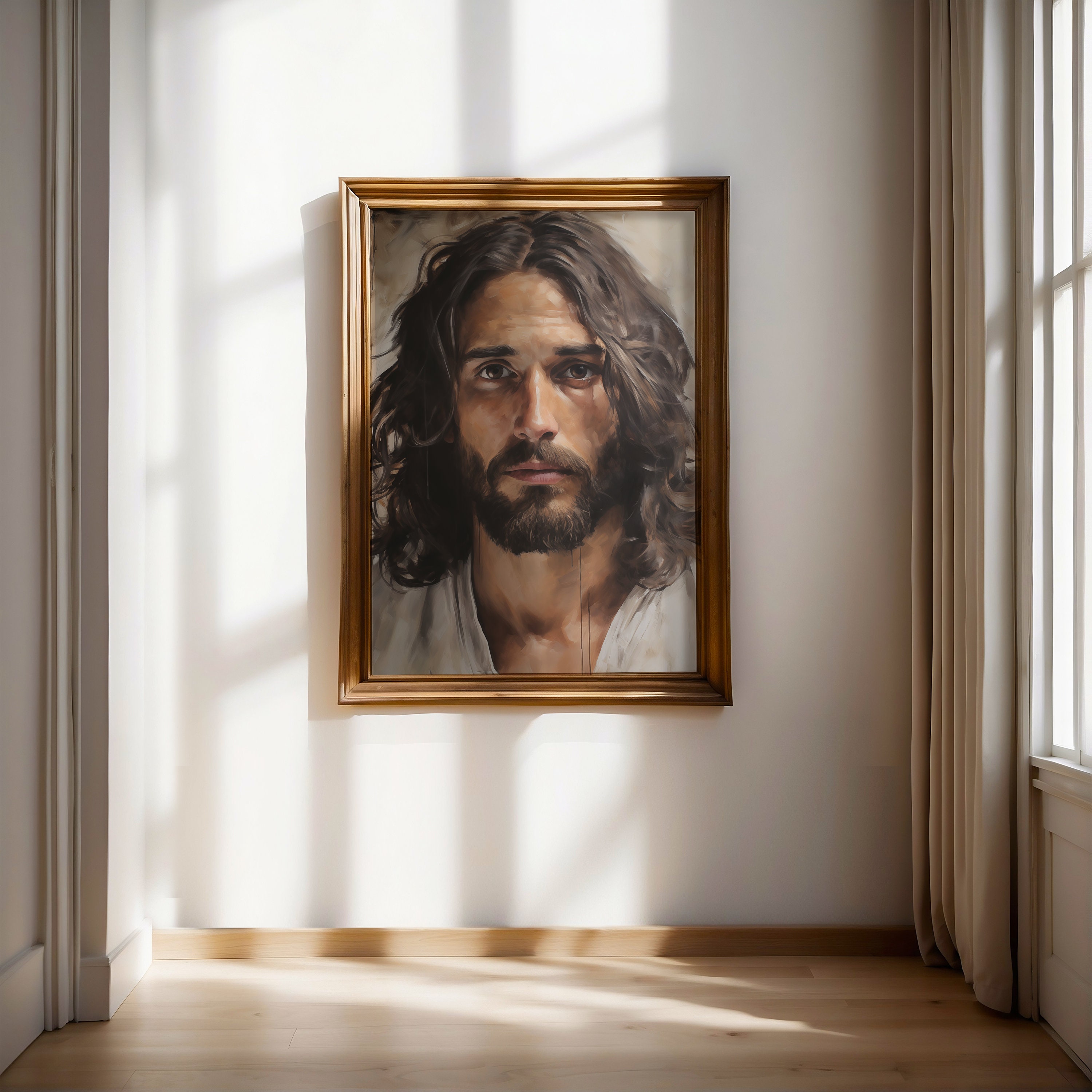 Face of Jesus Christ Digital Art Jesus Download Printable Jesus ...