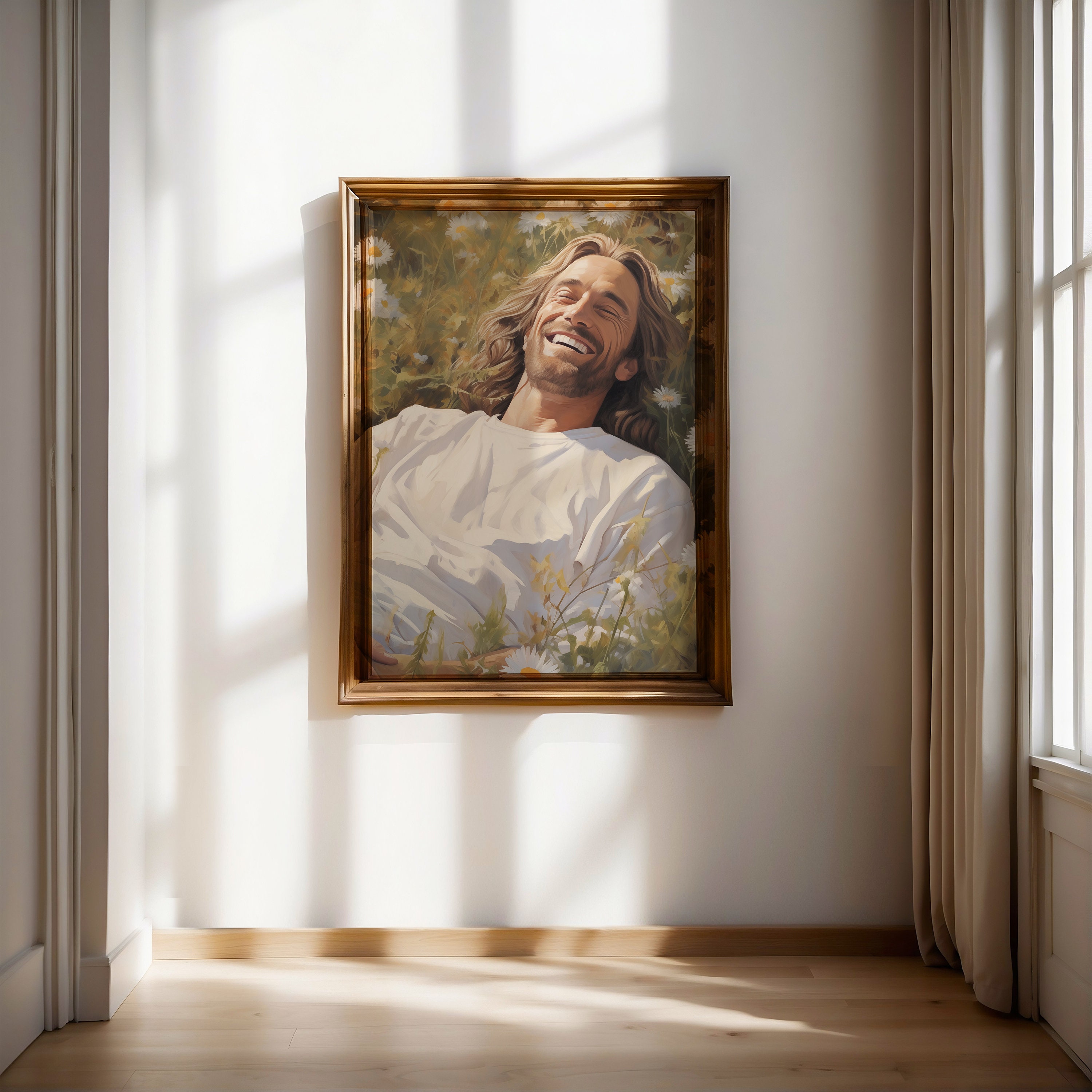 Jesus Christ Laughing Jesus Art Digital Download Jesus Painting Jesus ...