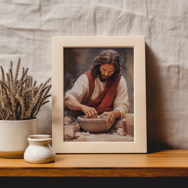 Jesus Christ the Potter Poster Digital Download Wall Art Christian Art ...