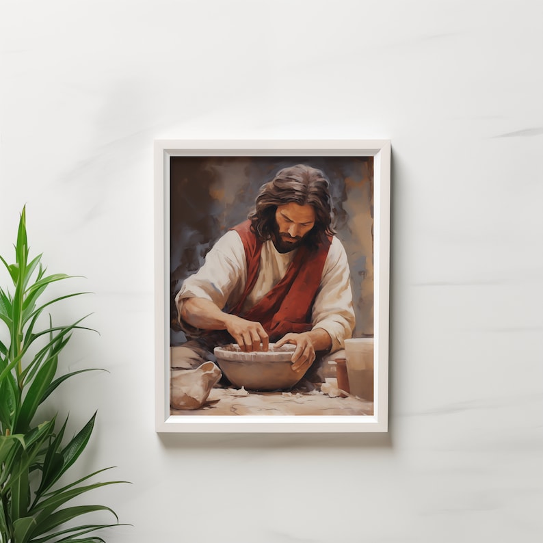 Jesus Christ the Potter Poster Digital Download Wall Art Christian Art ...