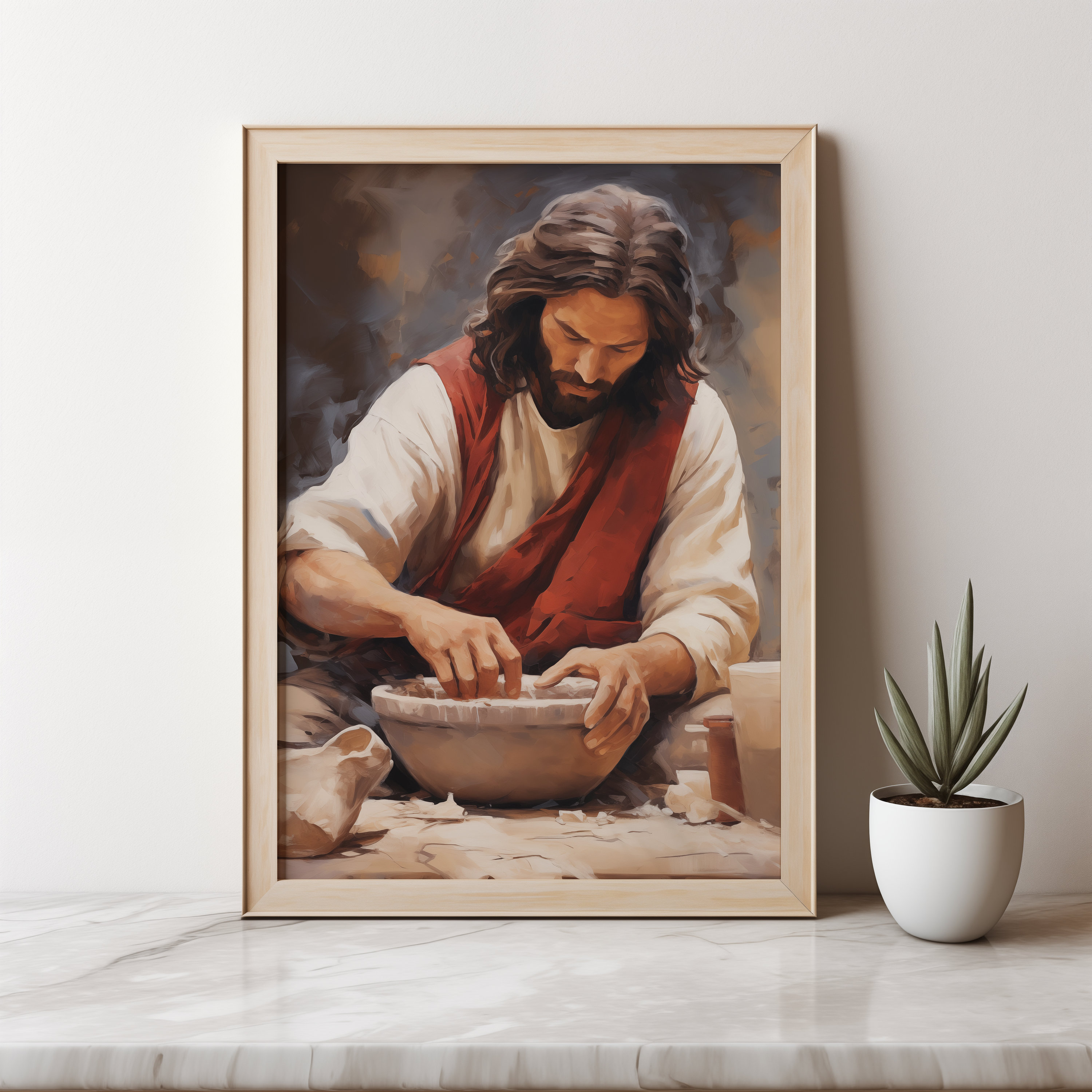 Jesus Christ the Potter Poster Digital Download Wall Art Christian Art ...