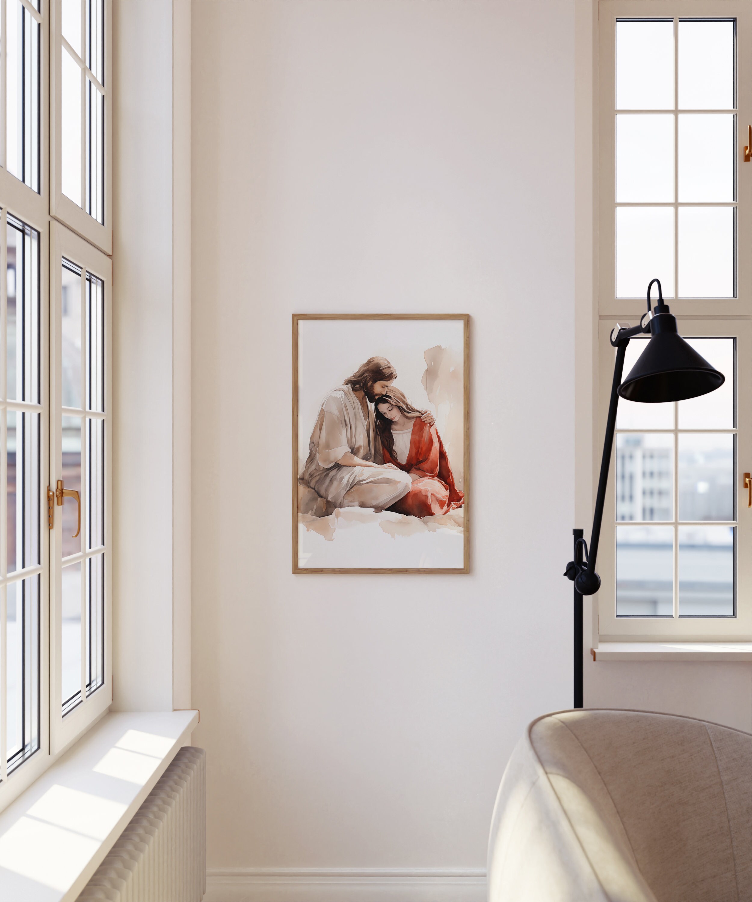 Jesus Christ Comforting Mary Magdalene Art Work Painting Poster Wall ...