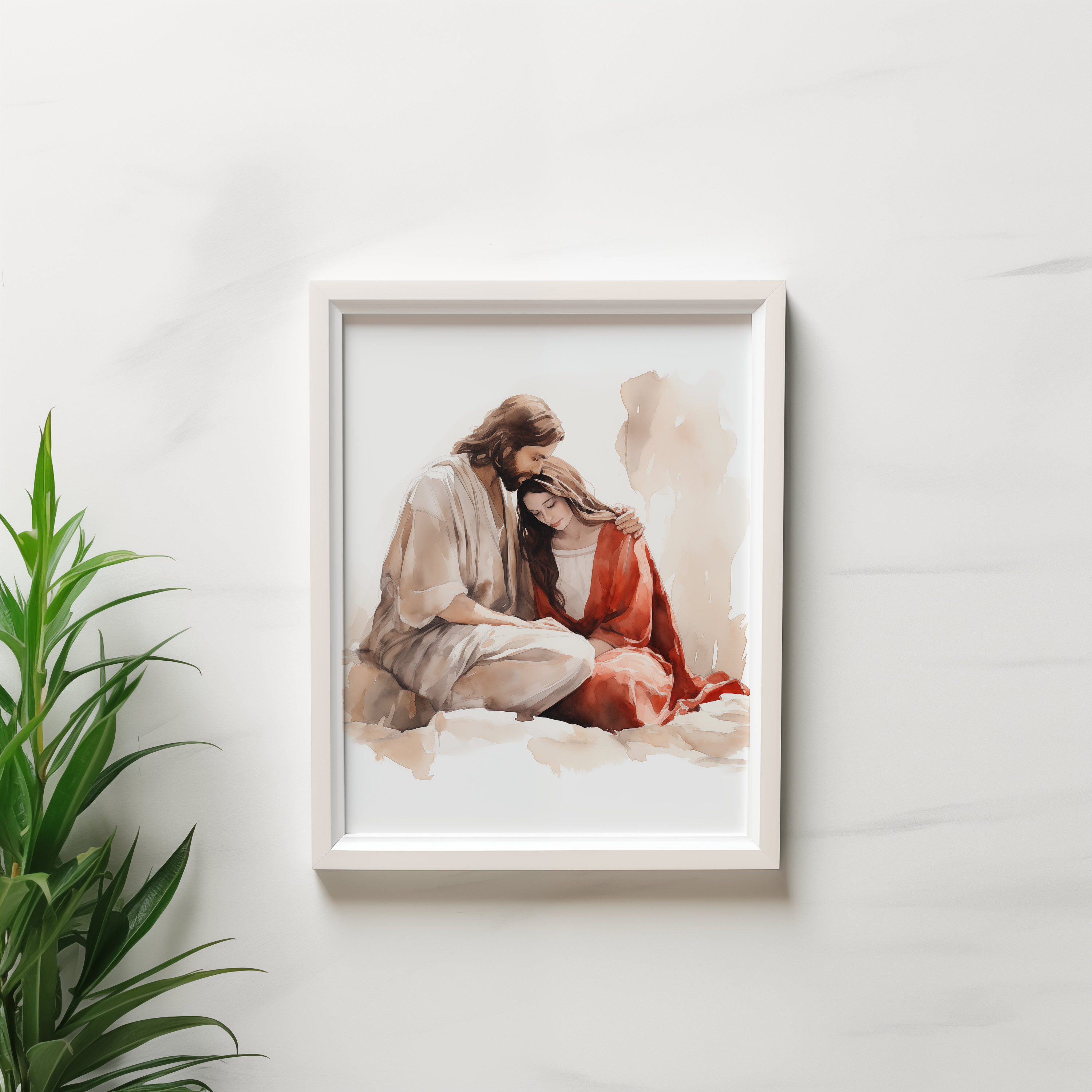 Jesus Christ Comforting Mary Magdalene Art Work Painting Poster Wall ...