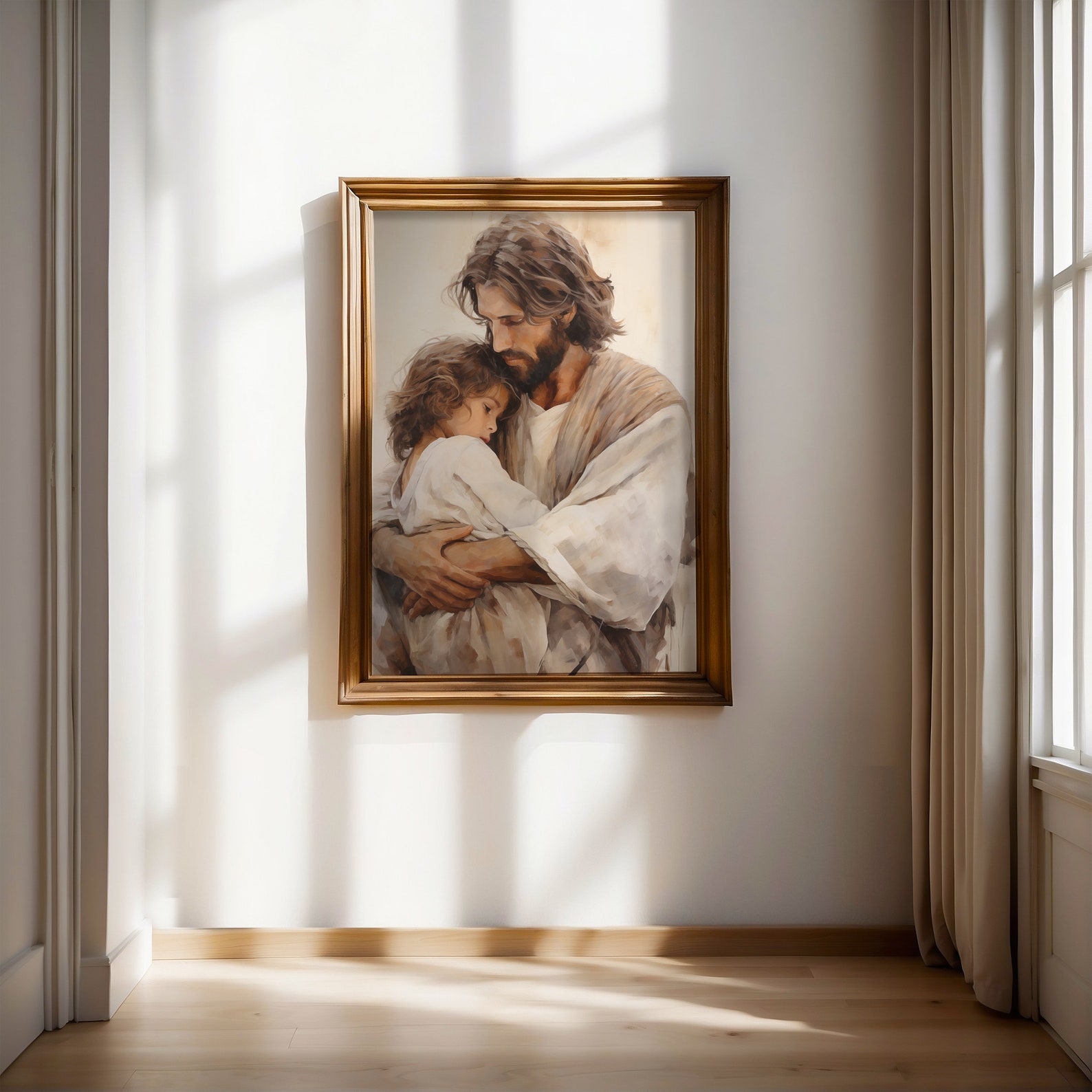 Jesus Embracing Young Boy Jesus Christ Art Digital Download Jesus ...