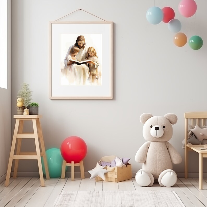 Jesus Christ Reading to Children Jesus Painting Christ With Children ...